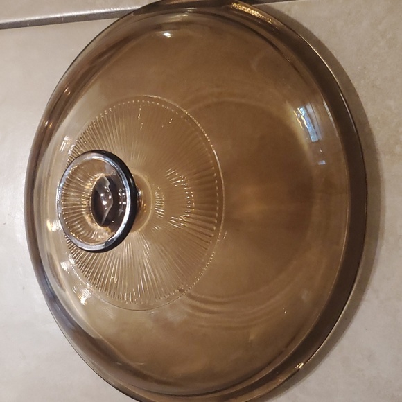 Pyrex | Kitchen | Pyrex V25 Glass Amber Ribbed Replacement Lid | Poshmark